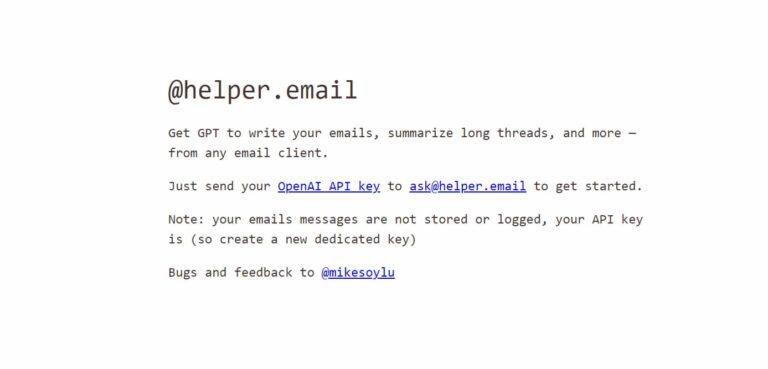 Helper Email