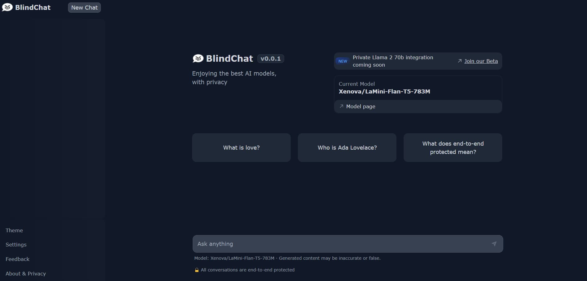 BlindChat