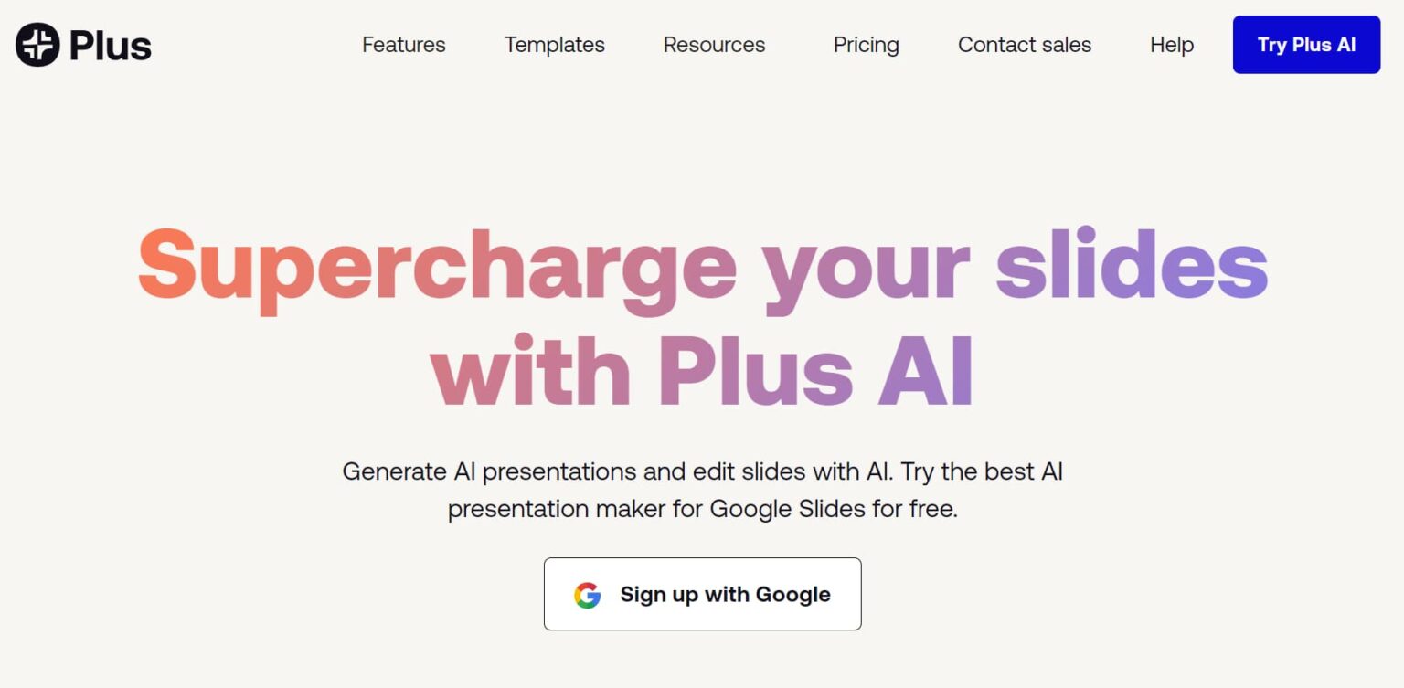 Plus AI - Free AI Presentation Generator