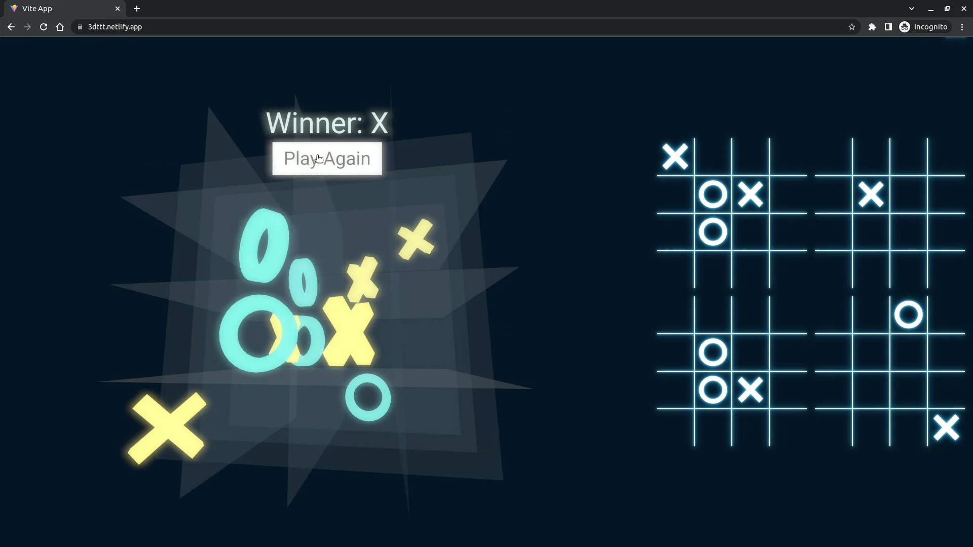 Project: 3D Tic Tac Toe Game